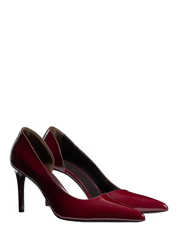Khaite Jett Pointed-toe Half D'orsay Pumps - Oxblood