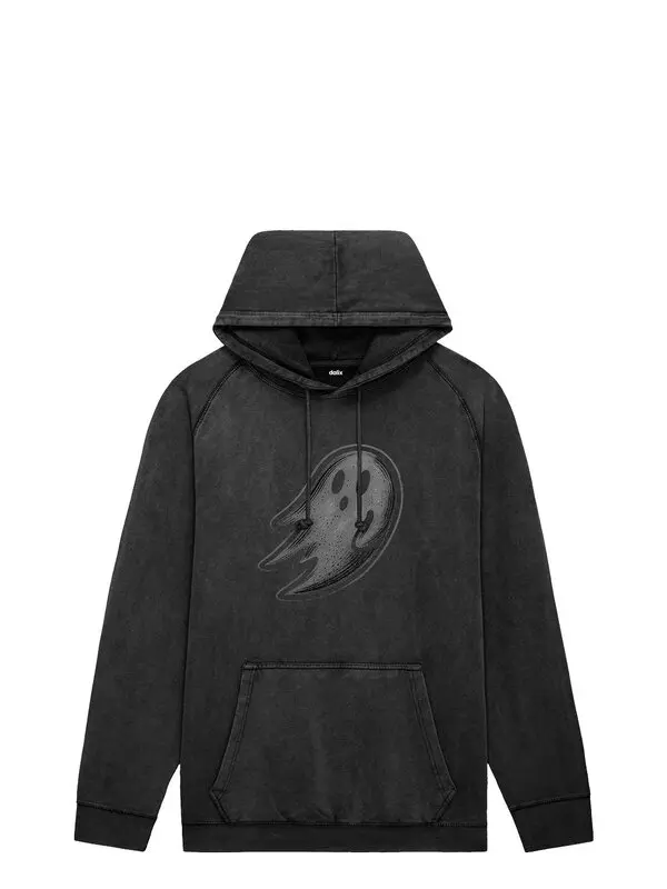 DALIX Ghost Washed Hoodie - Black