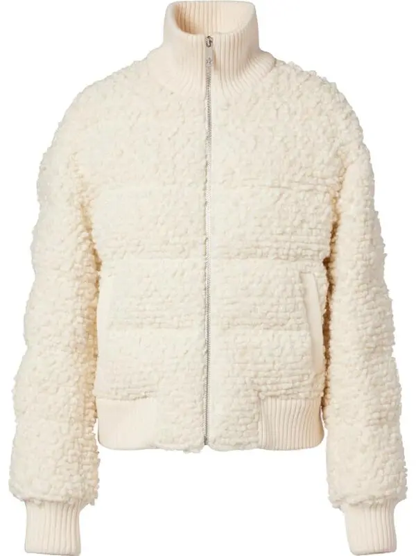 Perfect Moment Après Wool Down Bomber Jacket - White