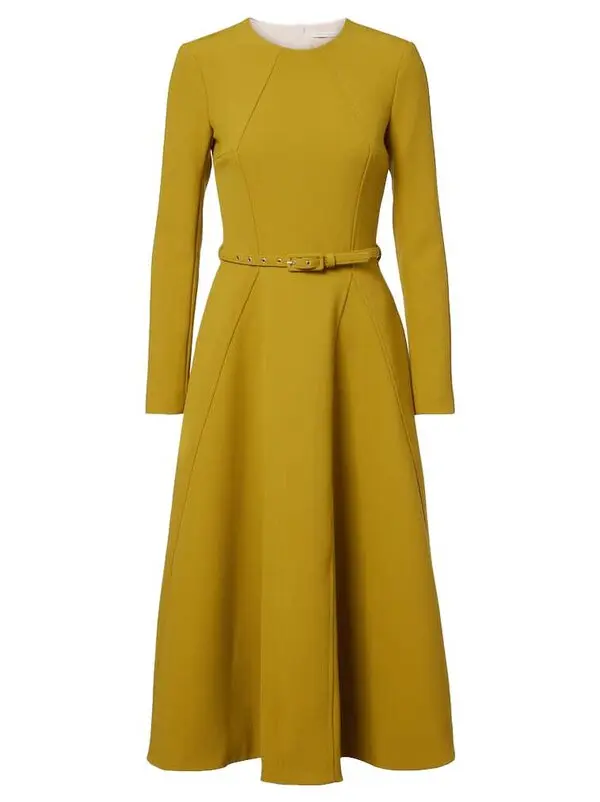 EMILIA WICKSTEAD Ucellina Belted Midi Dress - Green