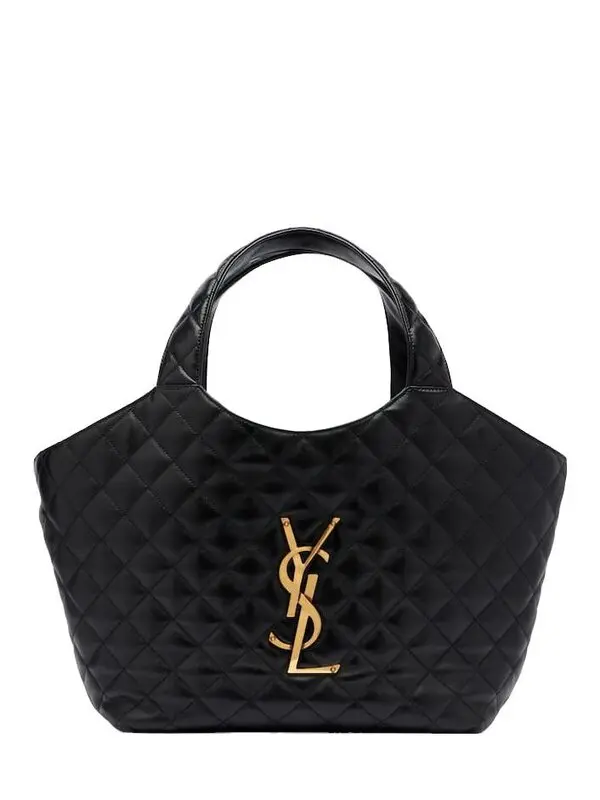 Saint Laurent Icare Medium Quilted Shoulder Bag - Black