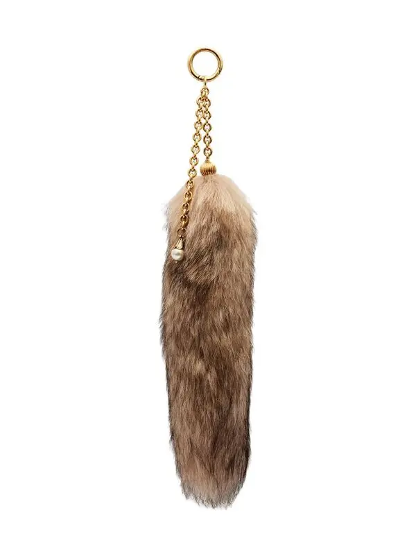 Chloé Treasure Tails Shearling Bag Charm - Brown