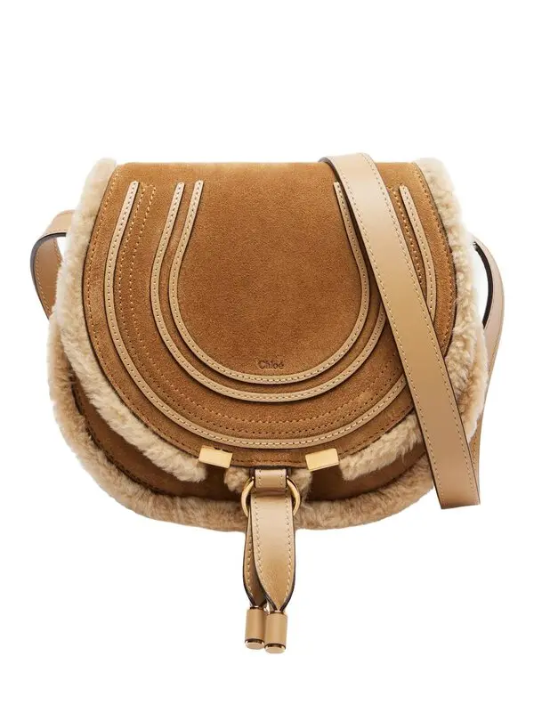 Chloé Marcie Small Crossbody Bag - Beige