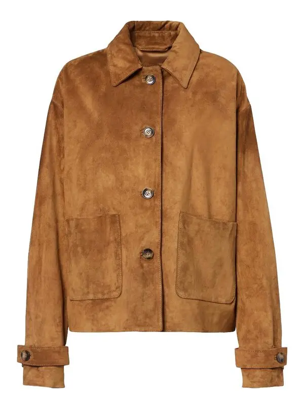 7 For All Mankind Suede Leather Jacket - Beige