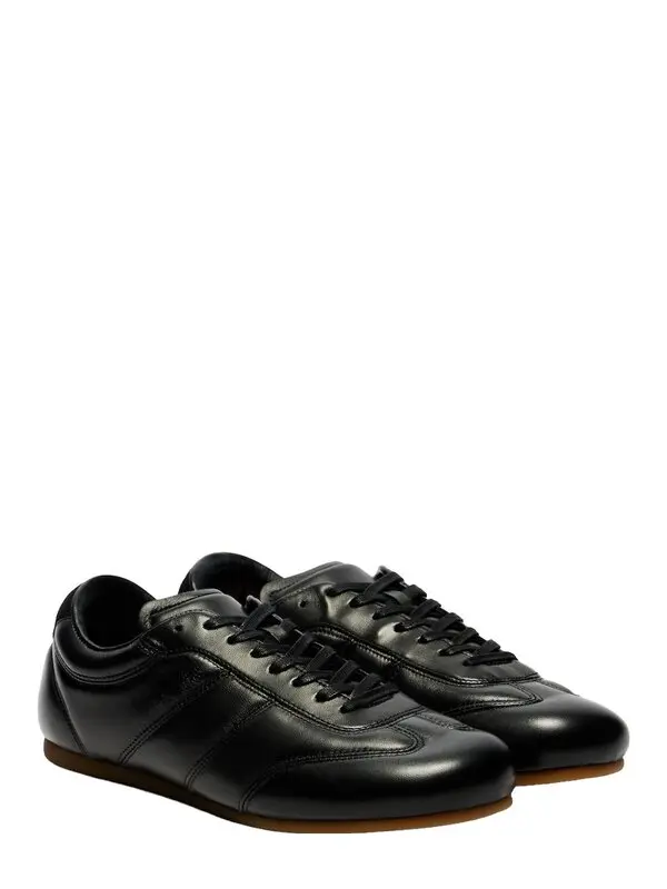 LEMAIRE Soft Runner Leather Sneakers - Black
