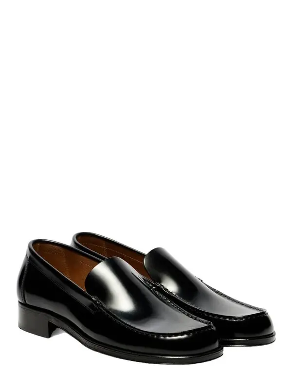 LEMAIRE Leather Loafers - Black