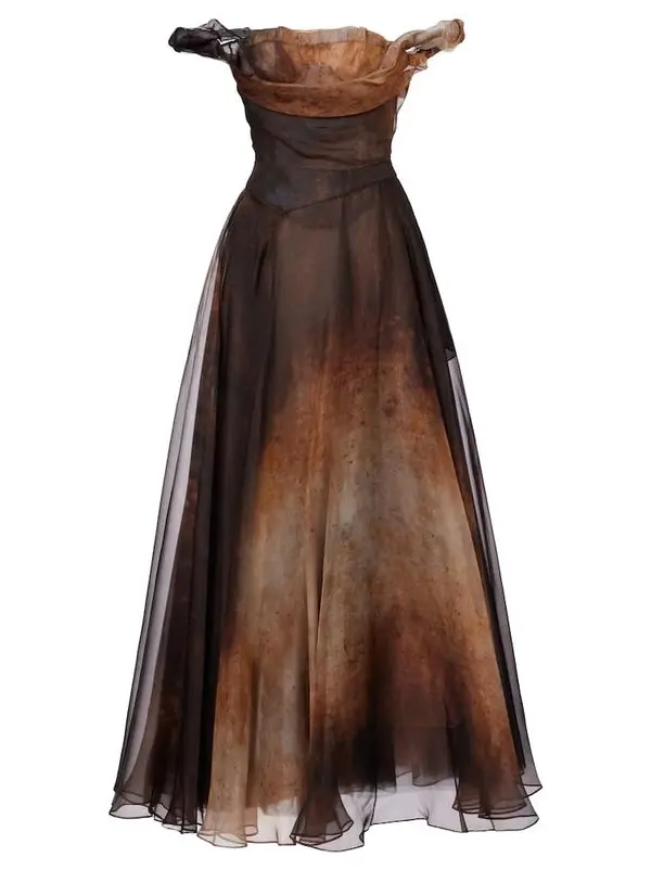 VIVIENNE WESTWOOD Chichi Silk Bustier Gown - Brown