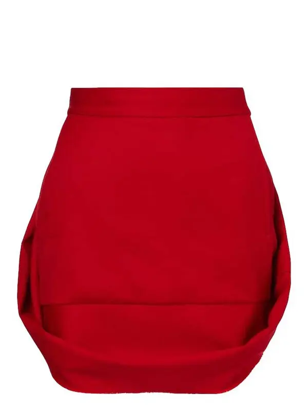 VIVIENNE WESTWOOD Mini Frame Wool Miniskirt - Red