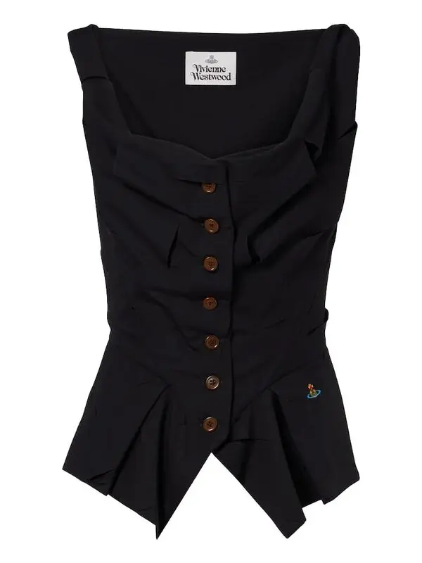 VIVIENNE WESTWOOD Monday Orb Peplum Vest - Black