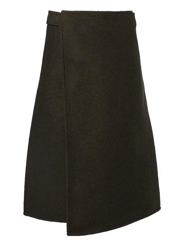 Proenza Schouler Bodhi Wool-blend Bouclé Twill Wrap Skirt - Brown