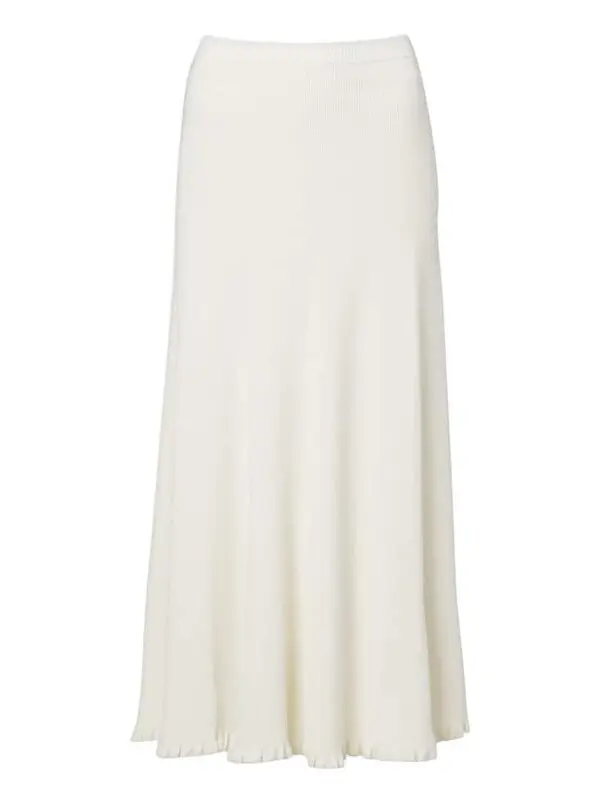 Proenza Schouler Label Stina Ribbed-knit Midi Skirt - White