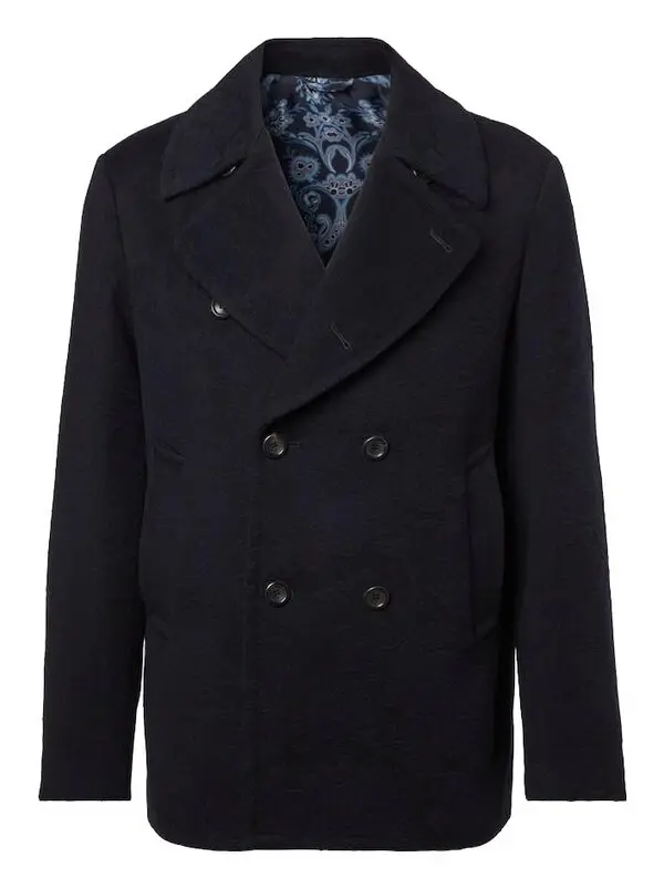 Etro Wool Double-breasted Jacket - Black