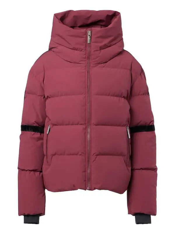Fusalp Barsy Velvet-trimmed Down Ski Jacket - Burgundy