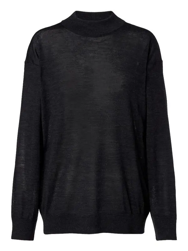 TOD'S Wool Mockneck Sweater - Grey