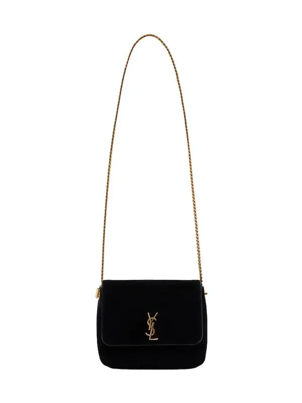 Saint Laurent Kate Suede Shoulder Bag - Black