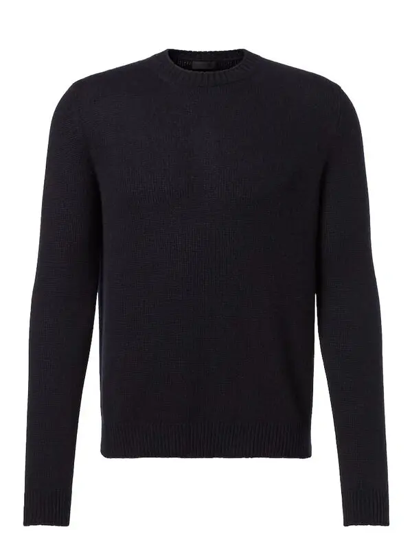 Prada Ribbed-knit Cashmere Sweater - Blue