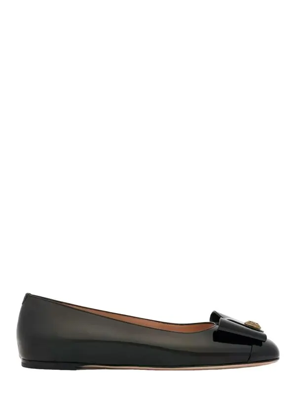 Bally Bow-detailed Leather Ballet Flats - Black