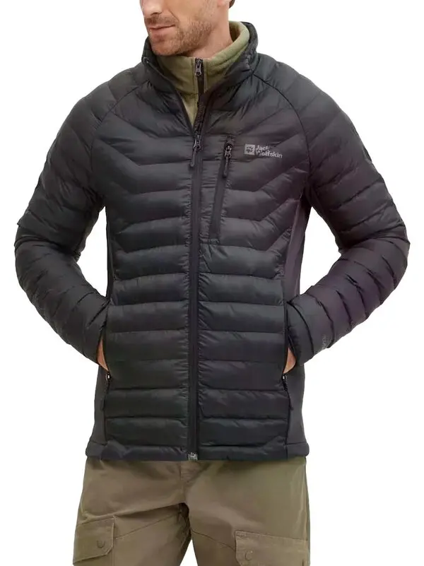 JACK WOLFSKIN Quilted Zip-fastening Performance Jacket - Black