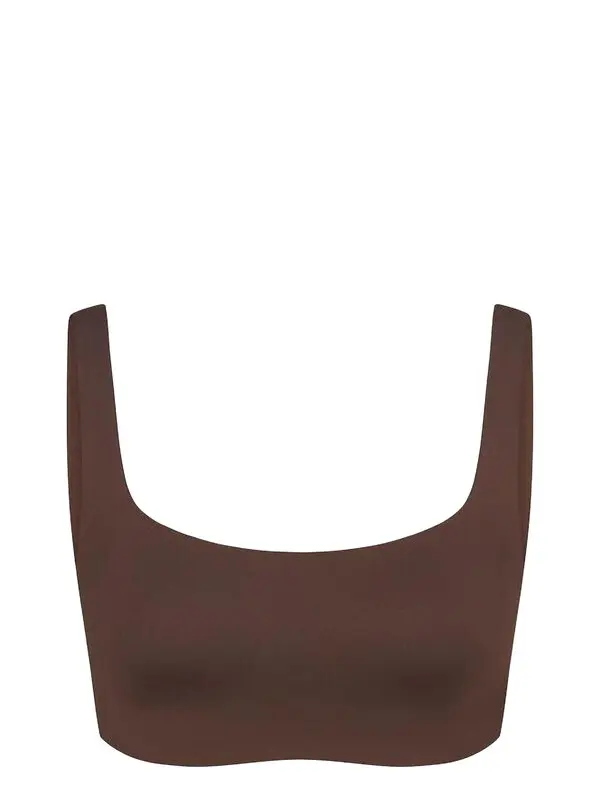 NIKESKIMS Matte Scoop Neck Bra 'dark Sepia - Brown