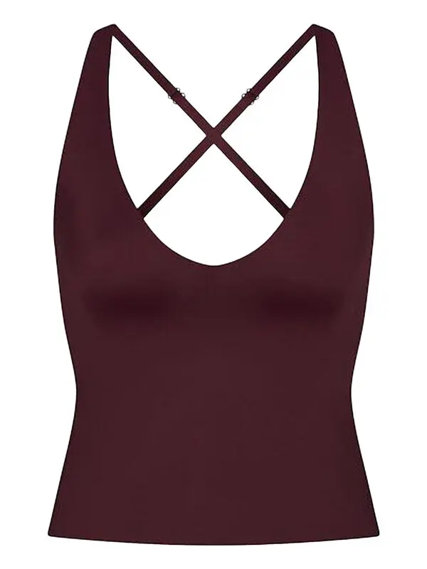 NIKESKIMS Shine V-neck Tank - Brown