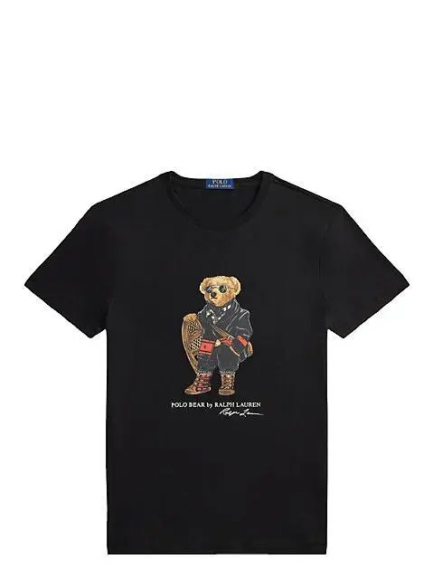 Polo Ralph Lauren Bear-print Short-sleeve Cotton T-shirt - Fa25 Black Holiday Bear