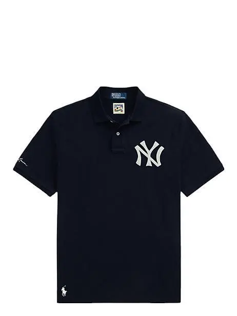 Polo Ralph Lauren Yankees Logo-embroidered Cotton Polo - Aviator Navy
