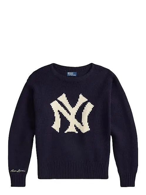 Ralph Lauren Yankees Intarsia Wool-blend Jumper - Aviator Navy Combo