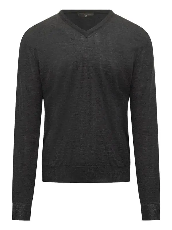 FILIPPO DE LAURENTIIS Wool V-neck Sweater - Grey