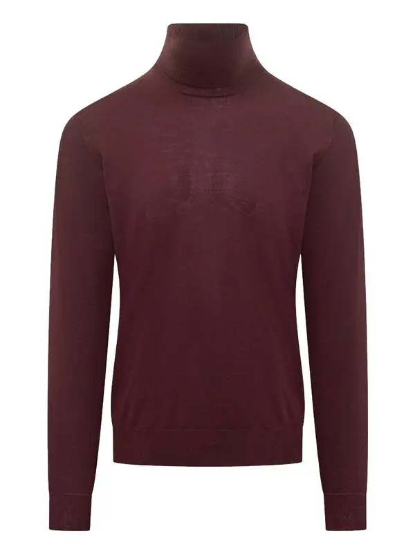 FILIPPO DE LAURENTIIS Bordeaux Turtleneck - Red
