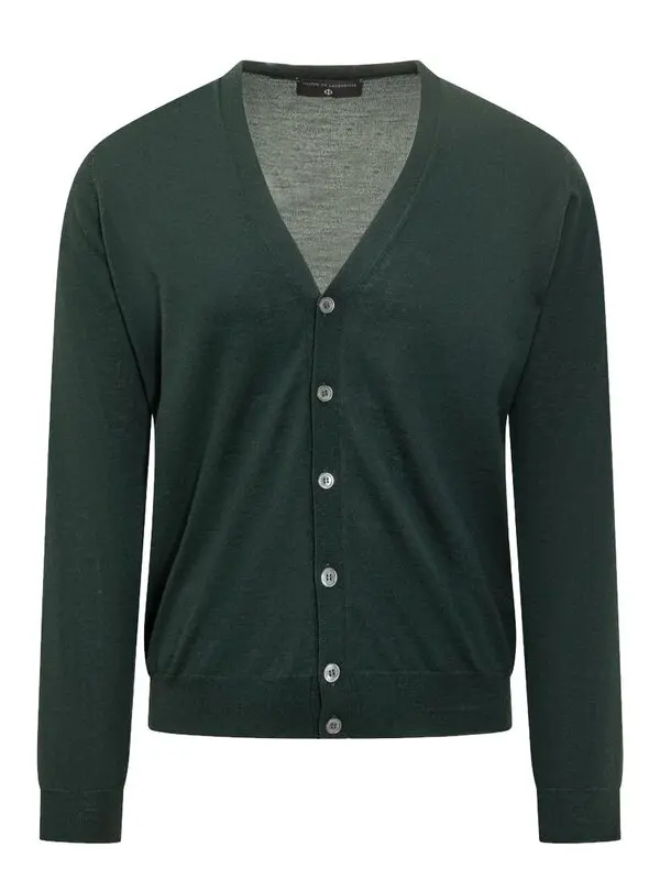 FILIPPO DE LAURENTIIS Wool Cardigan - Green