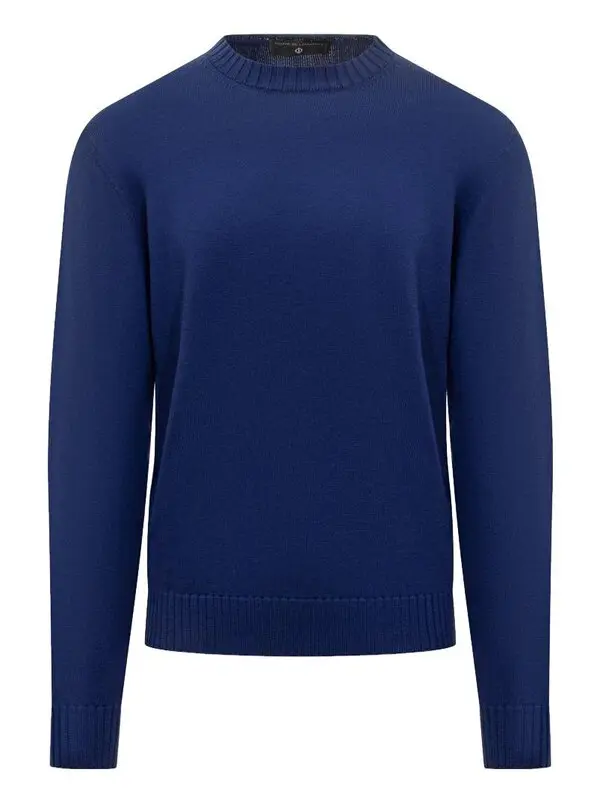 FILIPPO DE LAURENTIIS Wool Crew Neck Sweater - Blue