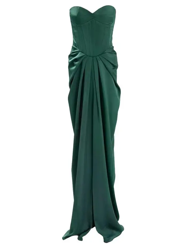 ANA RADU Corset Maxi Dress - Green