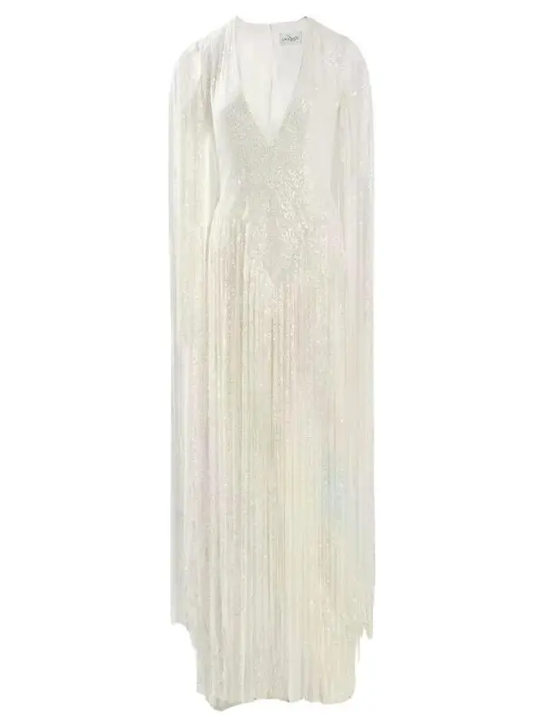 ANA RADU Sequin-embellished Maxi Dress - White