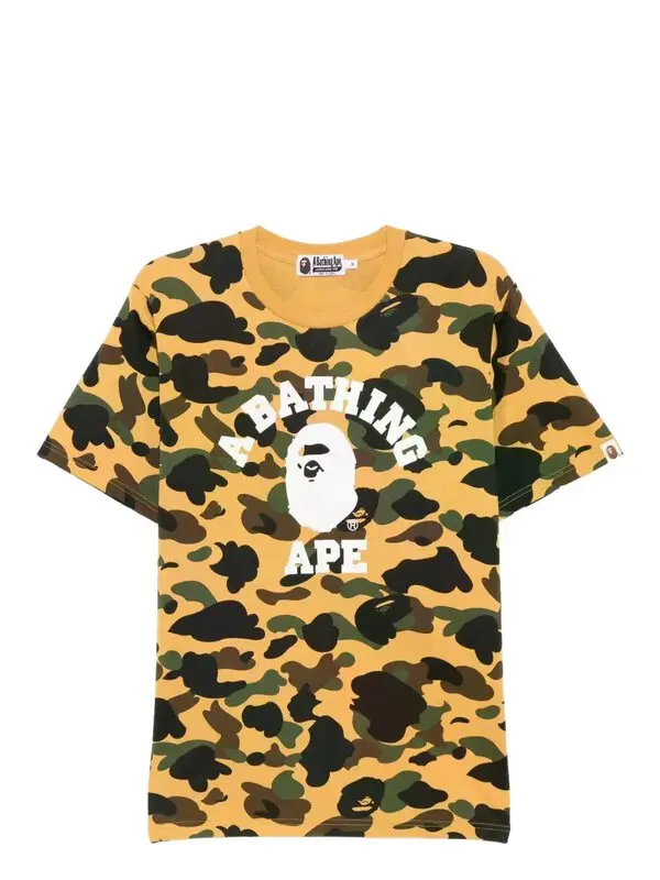 A BATHING APE Logo Printed T-shirt - Yellow