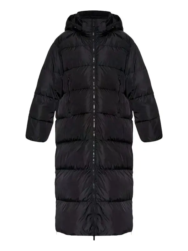 Add Zip-fastening Padded Coat - Black