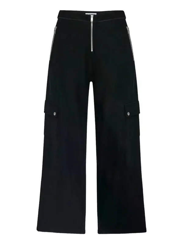 JIL SANDER Zip-fastening Wool-blend Trousers - Black