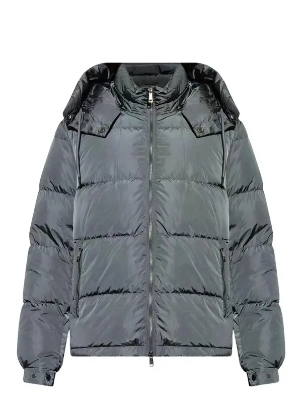 Add Hooded Zip-up Padded Jacket - Grey