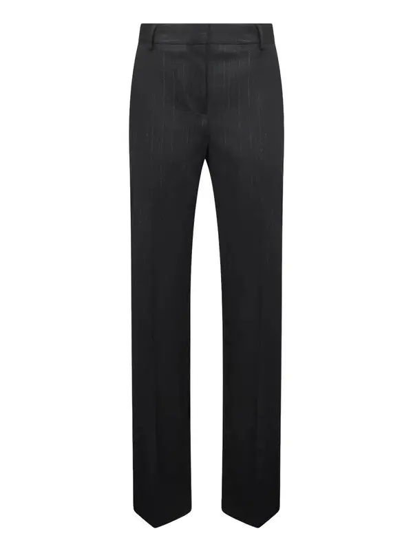 PT TORINO Pinstripe Trousers - Black