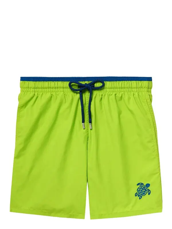 Vilebrequin Straight-leg Mid-length Swim Shorts - Green