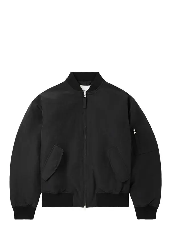 Nn07 Atlas Shell Bomber Jacket - Black