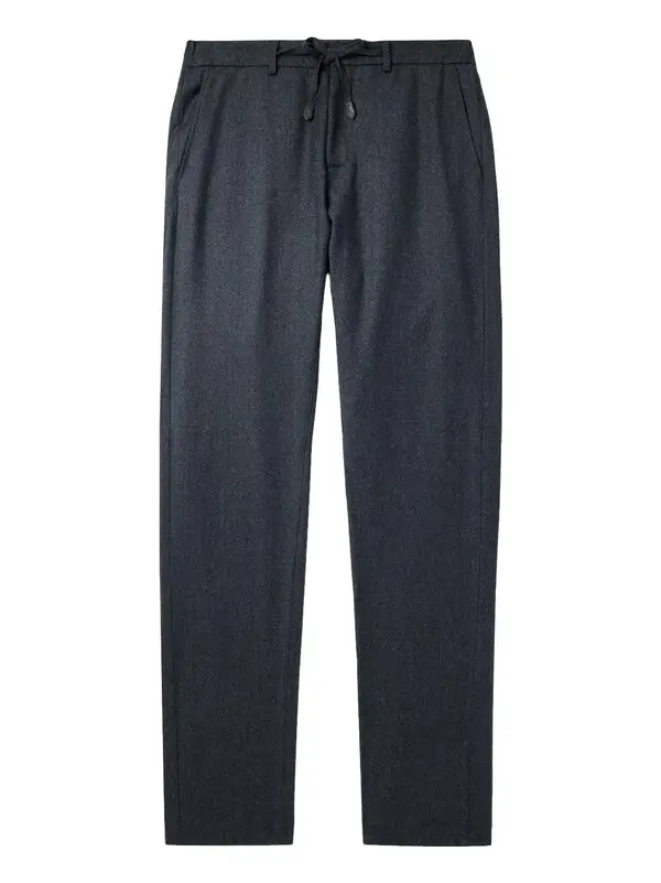 Canali Straight-leg Wool Trousers - Gray
