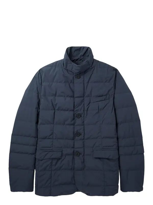 Herno Quilted Shell Down Jacket - Blue
