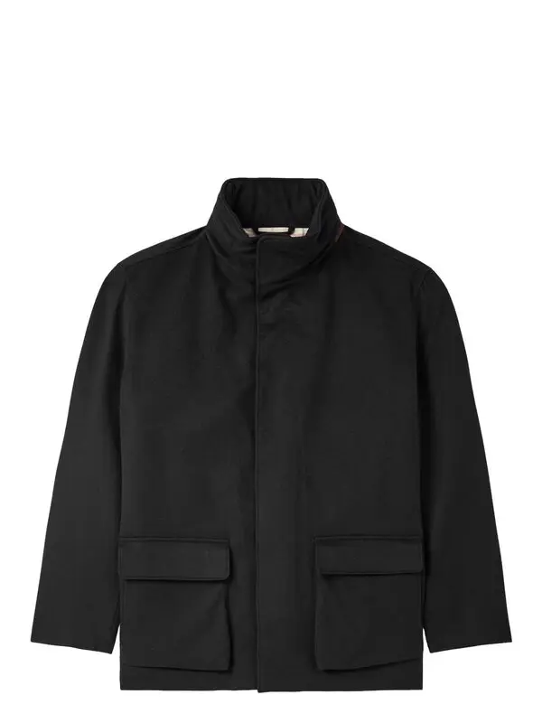 Loro Piana Suede-trimmed Storm System® Cashmere Hooded Coat - Black