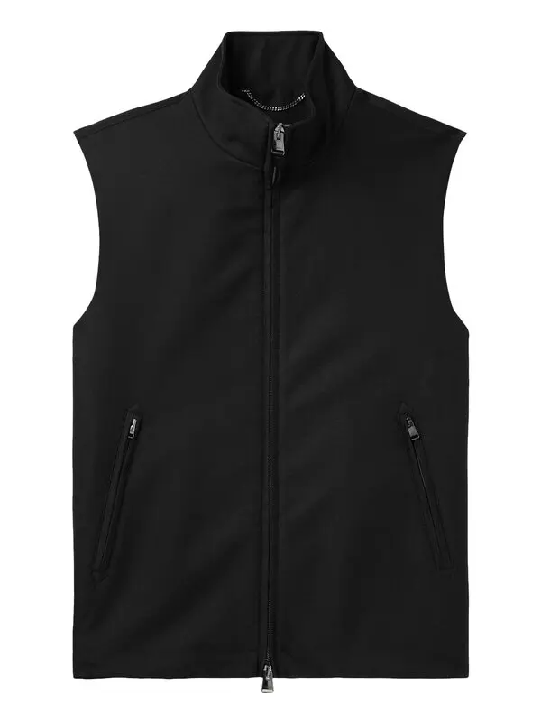 Canali Shell Gilet - Black