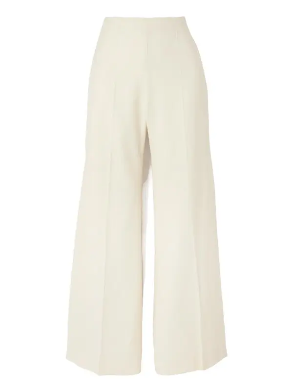 Nina Ricci Wool-gabardine Flared Pants - Cream