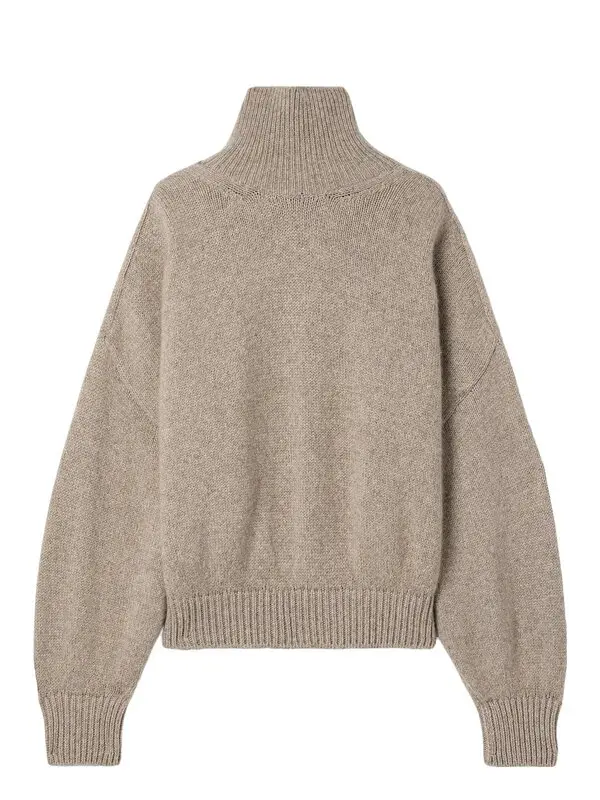 Khaite Willem Cashmere Turtleneck Sweater - Brown