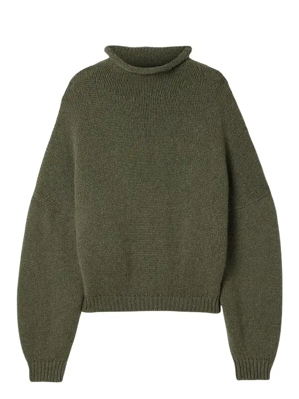 Khaite Juniper Cashmere Turtleneck Sweater - Green