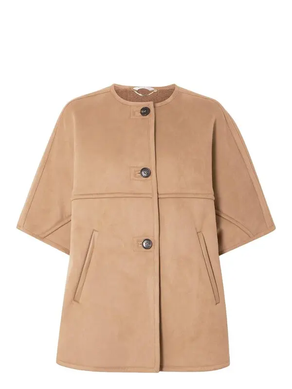 Max Mara Zaza Brushed Cape - Brown