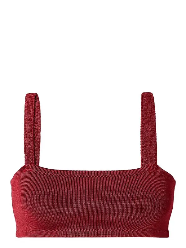 Calle Del Mar Stretch-knit Bralette - Burgundy