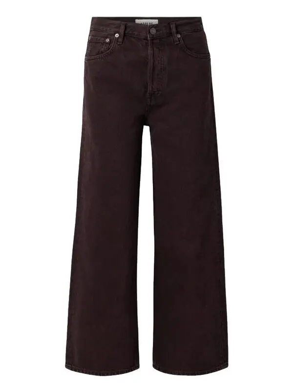 AGOLDE Ren High-rise Wide-leg Jeans - Brown